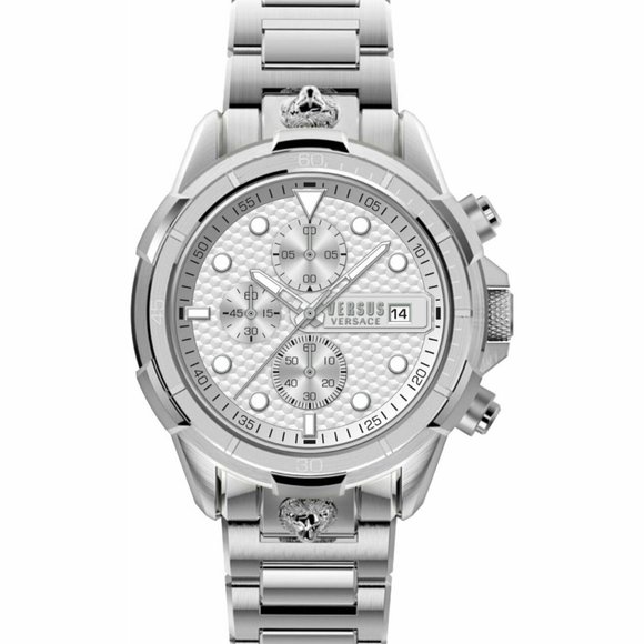 Versace | Accessories | Versace Versus Silver Mens 46mm Watch | Poshmark